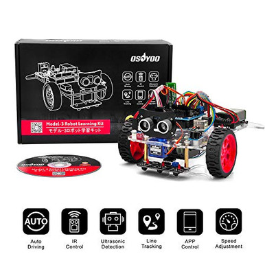 OSOYOO Model 3 Robot Car DIY Starter Kit for Arduino UNO | Remote ...
