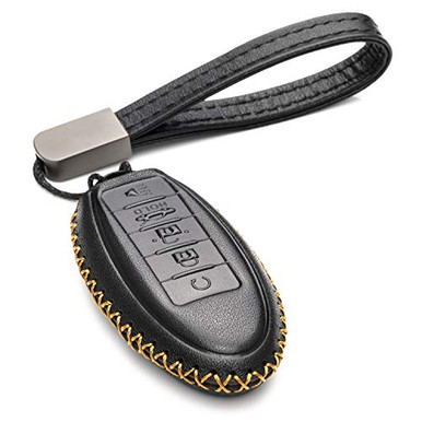 Vitodeco Leather Smart Key Fob Case Cover for 2020 Nissan Versa Sentra ...