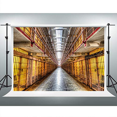 Prison Bars Mugshot Backdrop Police Station Jail Background 7x5ft Party ...