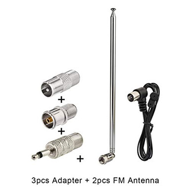 Superbat Telescopic FM Antenna for Stereo Receiver Indoor FM Radio ...