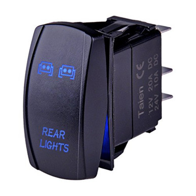 Taien 5 Pin Laser Rear Lights Rocker Switch On/Off 20A 12V For Auto ...