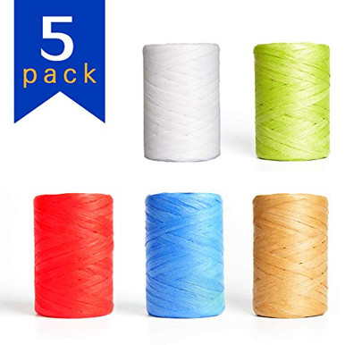 Natural Raffia Ribbon, Raffia Paper Twine for Packing, Natural Raffia ...