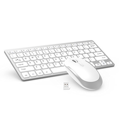Wireless Keyboard Mouse Jelly Comb 2.4GHz Ultra Thin Compact Portable ...