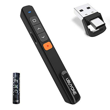 UBUYONE Wireless Presenter RF2.4G Hz Type-c PowerPoint Remote Control ...