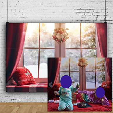AOFOTO 8x6ft New Year Interior Decoration Backdrop Bay Window Sill ...