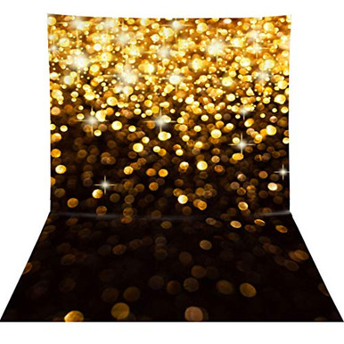 Allenjoy 6x8ft Gold Glitter Bokeh Spots Backdrop for Photography Black ...