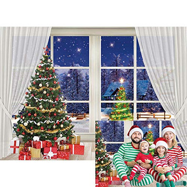 Allenjoy Christmas Window Sill Backdrop for Photography Rustic Wood ...