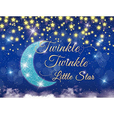 Allenjoy Moon Night Starry Sky Twinkle Twinkle Little Star Backdrop ...