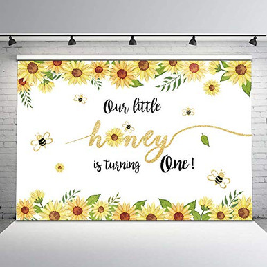 Mehofoto Bee Birthday Backdrop Honey Bee Girl First Birthday Photo ...