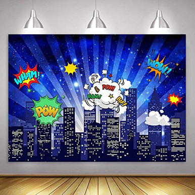 MME 10x7ft Photography Backdrops Avengers Marvel Superhero Super City ...