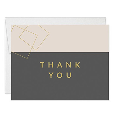 Minimalist Birthday Thank You Notecards with Envelopes Pack of 50 ...
