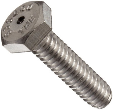 18-8 Stainless Steel Hex Bolt Plain Finish Vented Hex Head External Hex ...
