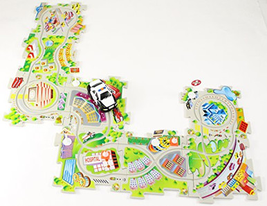 Puzzle Track Play Set - Battery-Operated Toy Vehicle Floor Puzzle Play ...