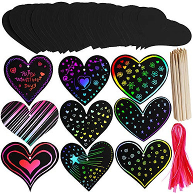 Supla 27 Set Magic Scratch Art Rainbow Scratch Paper Ornaments Assorted ...