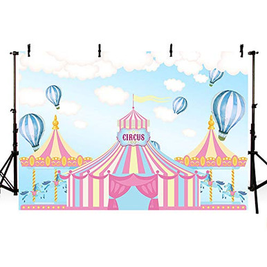 MEHOFOTO Carnival Birthday Photo Studio Backdrop Props Blue Sky and ...
