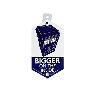 Doctor Who Sticker Bigger On The Inside - 4-Inch TARDIS White Vinyl ...