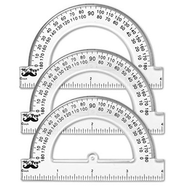 Mr. Pen- Protractor 4 Inch Protractor Pack of 3 Protractor Ruler ...