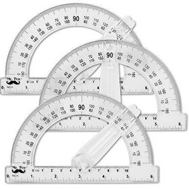 Mr. Pen- Protractor 6 Inch Protractor with Arm Pack of 3 Protractor for ...