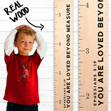 Growth Chart Art Wooden Height Chart Scripture Growth Chart for Babies ...