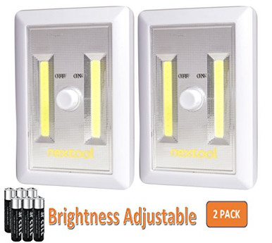 [New Arrival] 2-Pack Adjustable Brightness Battery Included COB LED ...