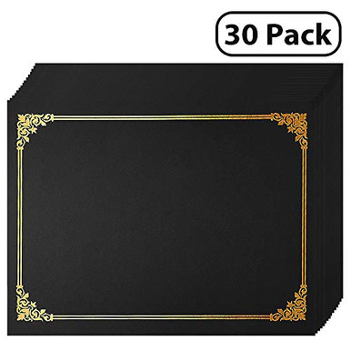 SUNEE Certificate HoldersBlue 30 Pack Diploma Covers Gold Foil Border ...