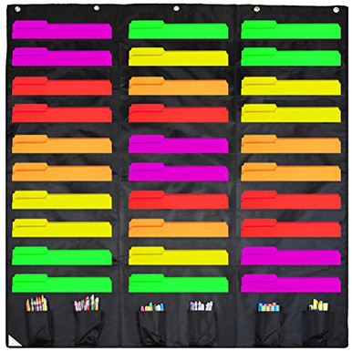 30 Pocket Storage Pocket Chart Hanging Wall File Organizer. Best Pocket ...