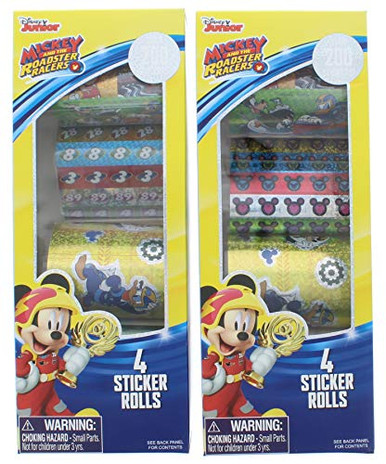 2 Pk. Mickey and The Roadster Racers Holographic Stickers 200+ Count ...