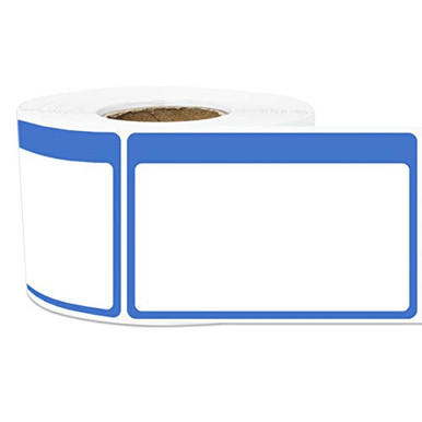 1 Roll Plain Writable Name Tag Labels with Colorful Border for Visitor ...