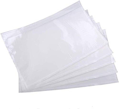 6 x 9 Clear Adhesive Top Loading Packing List Pouches Shipping Label ...