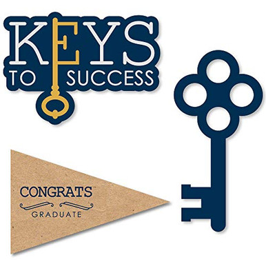 Big Dot of Happiness Grad Keys to Success Graduation DIY Shaped Party ...