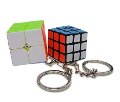 A?tuno Cubes The Set of a 2x2x2 Cubes Plus a 3x3x3 Magic Cube Keychains ...