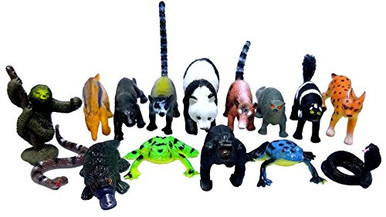 Mini Safari Jungle Rain forest Animals Play Set Assorted Creatures 30 ...