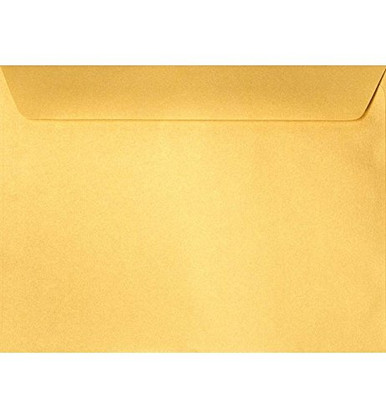 6 x 9 Booklet Envelopes in 80 lb. Gold Metallic for Mailing a Business ...