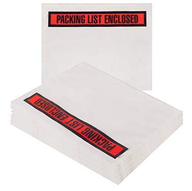 100 Pack of Packing List Envelopes 7 x 5.5 Packing List Enclosed 7 x 1/ ...