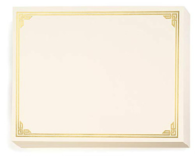 Gold on Cream Classic Specialty Certificates 8 x11 Foil Accents 50 ...