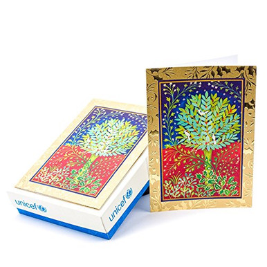 Hallmark UNICEF Boxed Christmas Cards Peaceful Holly Tree 20 Cards and ...