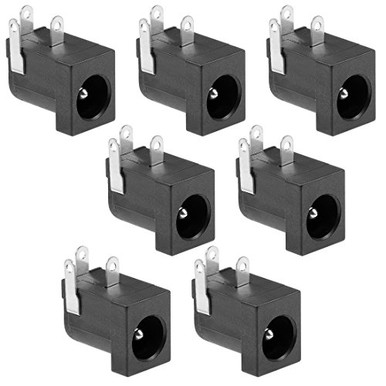 uxcell 7Pcs PCB Mount DC005 5.5mm x 2.1mm 3 Pin Audio Video DC Power ...