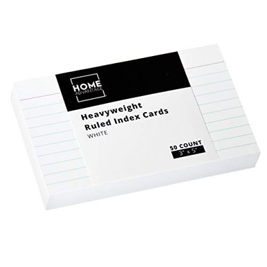 Home Advantage Ruled White Index Cards File Note Cards 3x5inch ...