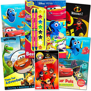 Disney Pixar Ultimate Coloring Book Assortment ~ Bundle Includes 5 ...