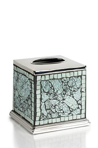 Boutique Tissue Box Cover Part of Our Iceberg Aqua Bathroom Accessory ...