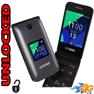 Flip Phone 4G LTE GSM Alcatel QuickFlip Cricket 4044C Unlocked BIG ...