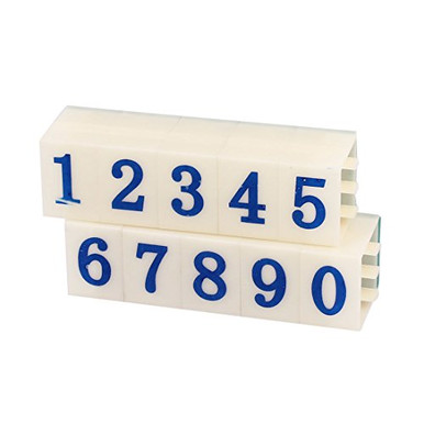 uxcell Rubber Head Detachable 0-9 Digits Arabic Numerals Numbers Stamp ...