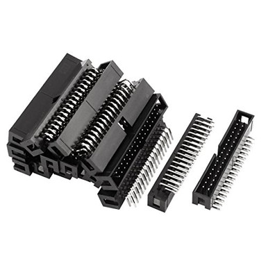 uxcell 16pcs 2x17Pin Right Angle Box Header Connector IDC Male Sockets ...