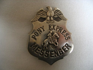 Pony Express Messenger Obsolete Old West Police Badge Star ...