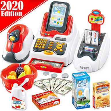 FunzBo Cash Register for Kids Toys Grocery Store Pretend Play for Girls ...