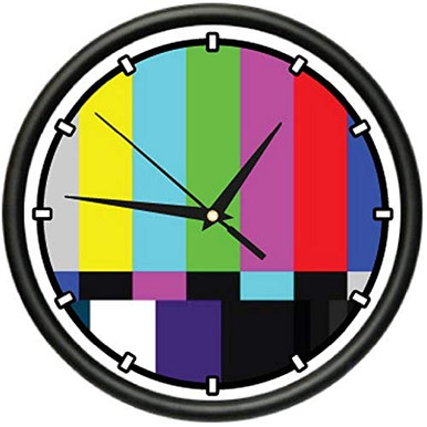 TV Bars Wall Clock Test Television Bars Film Video - Warehousesoverstock
