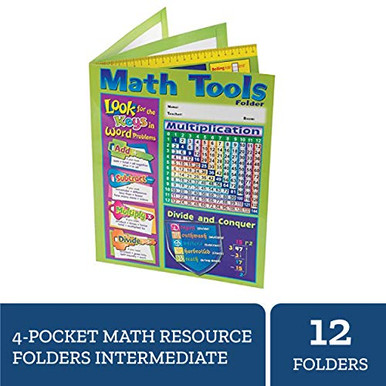 Really Good Stuff 4Pocket Intermediate Math Resource Folders 9 by 12 ...