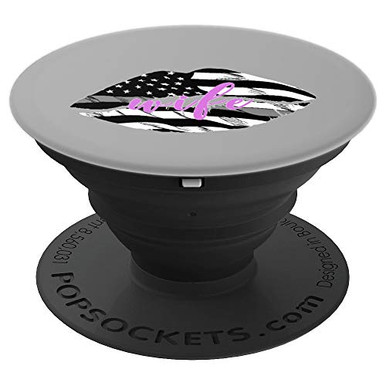 Correction Officers Wife Thin Grey Line Lips Novelty Gift PopSockets ...