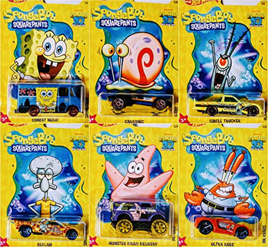 Hot Wheels Spongebob 20 Best Year Ever 6 Car Bundle Set ...
