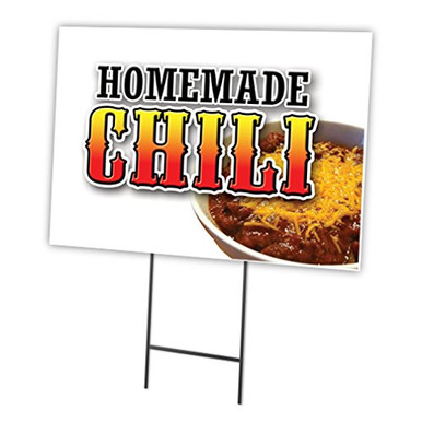 Homemade Chili 12x16 Yard Sign Stake Outdoor Plastic coroplast Window ...